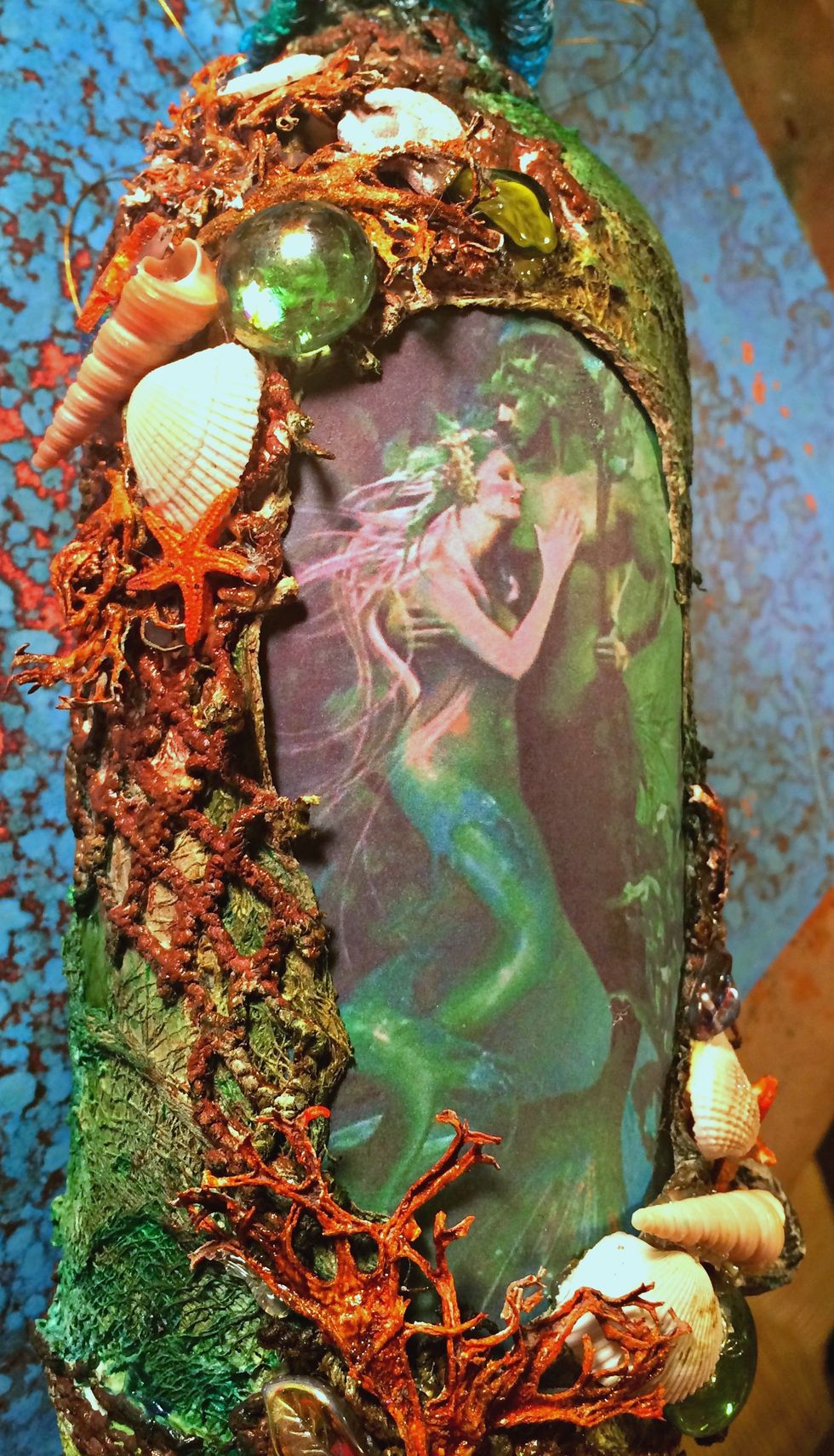 How to create a mermaid altered bottle by monica downing - B+C Guides