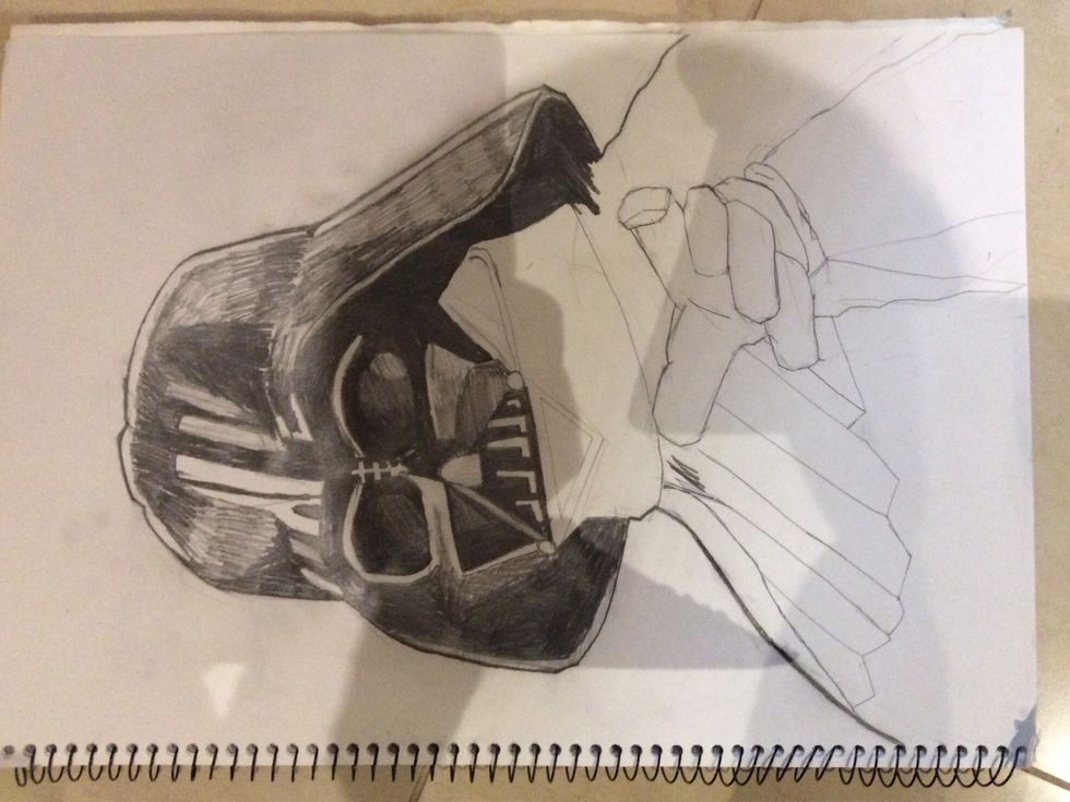 How to draw a realistic darth vader - B+C Guides