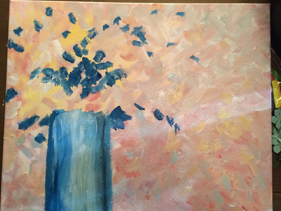 How to paint a vase of impressionist-like flowers - B+C Guides