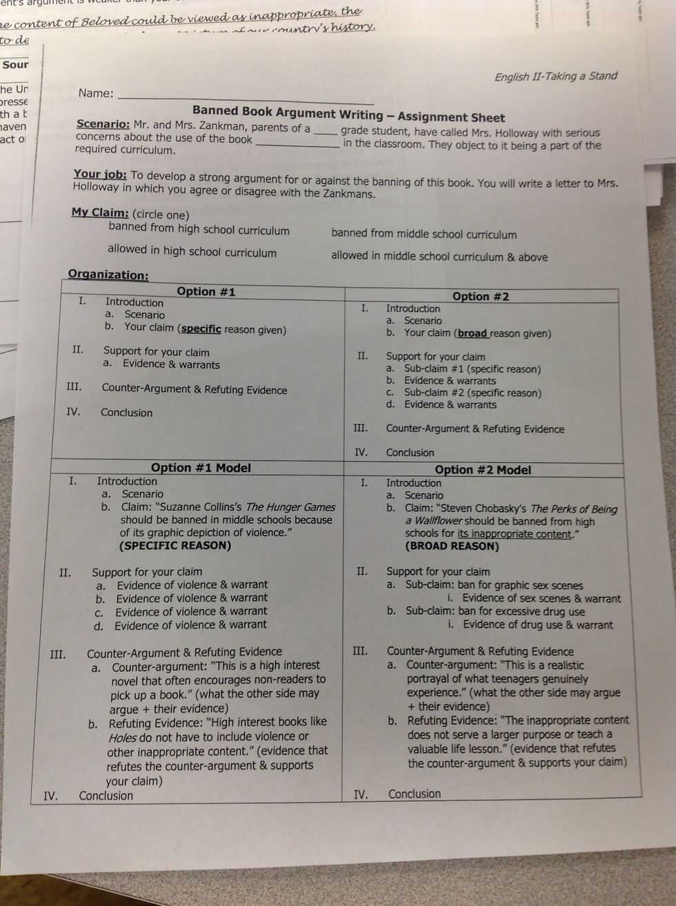 How to complete your assignment sheet - B+C Guides