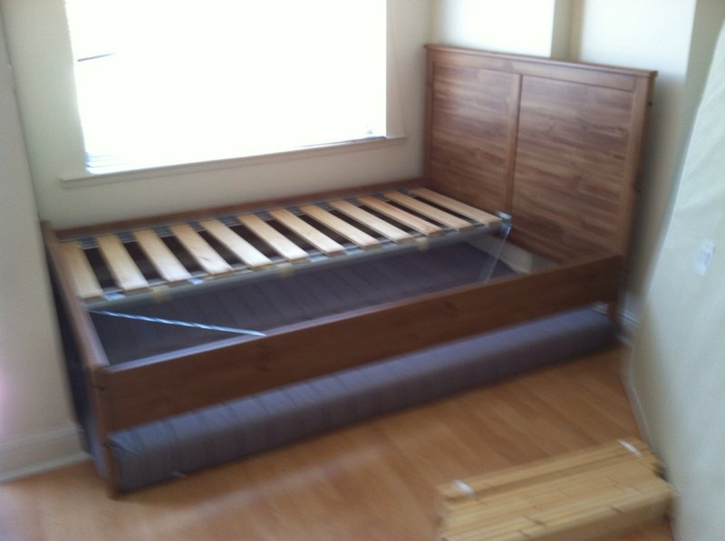 Ikea Dokka Bed Frame GJÖRA Bed Frame, Birch/Leirsund, 160x200 Cm