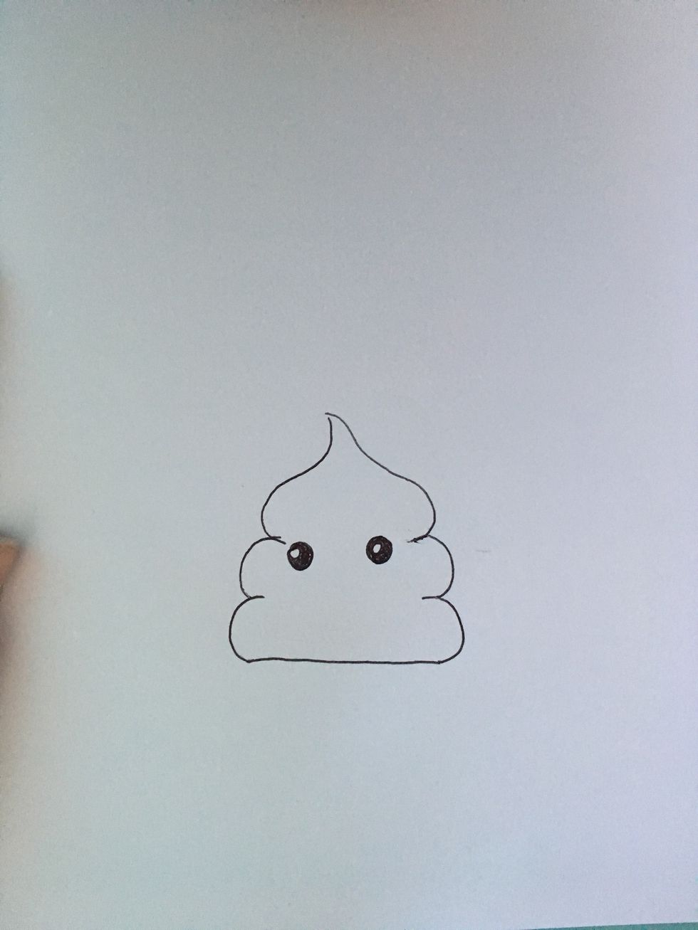 How to draw a cute poop emoji 💩 - B+C Guides