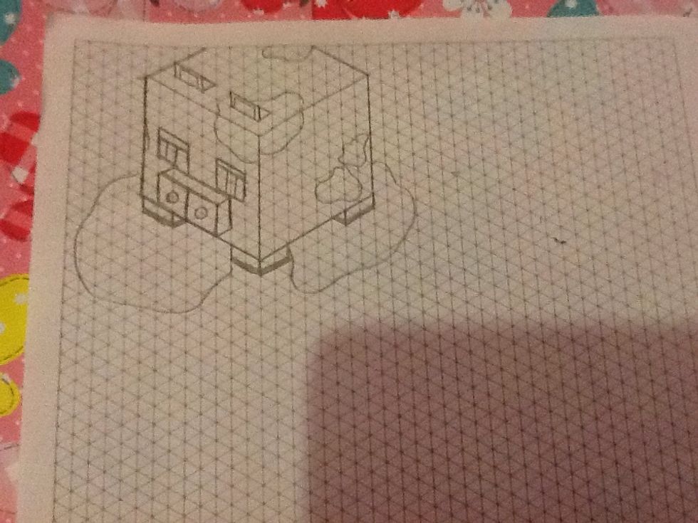 How to draw an isometric cube animal - B+C Guides