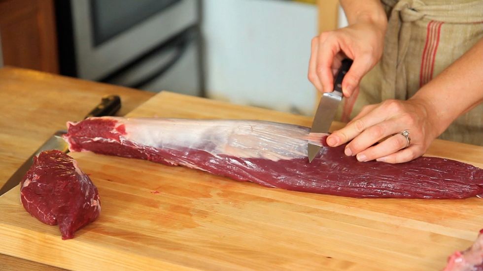 How to trim beef tenderloin into filet mignons - B+C Guides